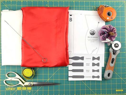 How To Make A Bow Tie - Pattern For Four Styles + VIDEO ⋆ Hello Sewing