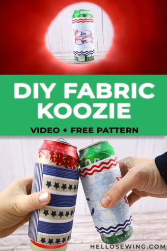 How To Make A Koozie With Free Pattern Template (VIDEO) ⋆ Hello Sewing