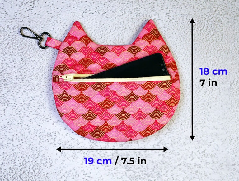 DIY Cat Zipper Pouch | Cat Zipper Pouch Sewing Pattern ⋆ Hello Sewing