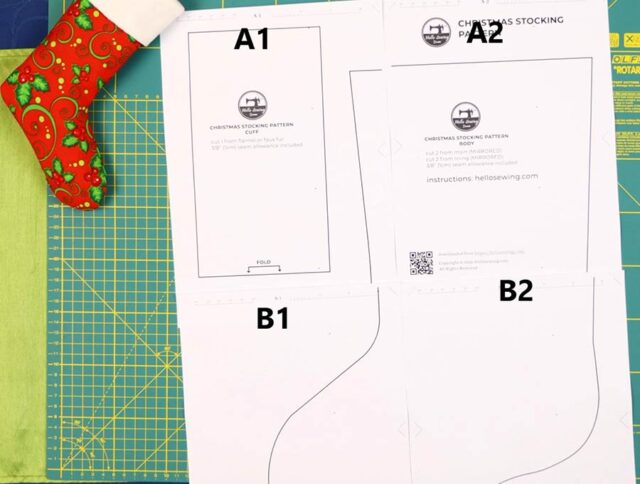 How To Sew A Christmas Stocking [VIDEO] + FREE Pattern In 2 Sizes ⋆ ...