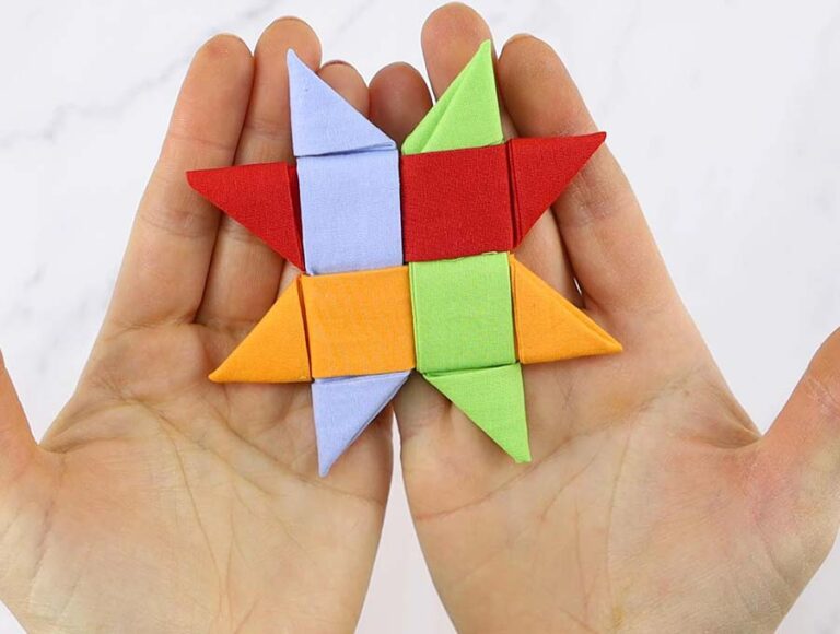 How To Make A Froebel Star - Danish Christmas Star Ornament With Fabric ...