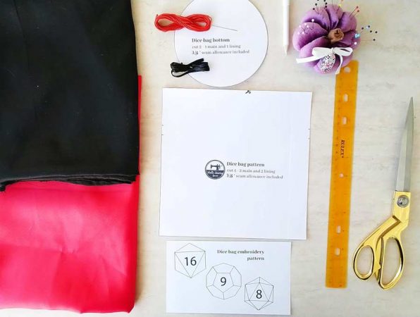 Free DIY Dice Bag Pattern And Video Tutorial (It's Reversible!) ⋆ Hello ...
