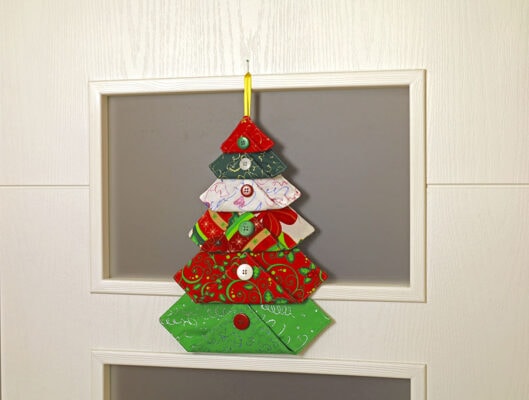 Festive Fabric Christmas Tree Door Ornament [Christmas Tree Decoration ...