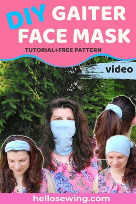 DIY Neck Gaiter // Gaiter Face Mask (2 Ways) VIDEO Tutorial + FREE ...