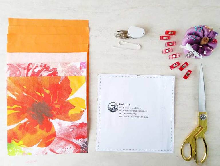 DIY Hot Pad Pattern And Tutorial How To Make It In 5 Min ⋆ Hello Sewing