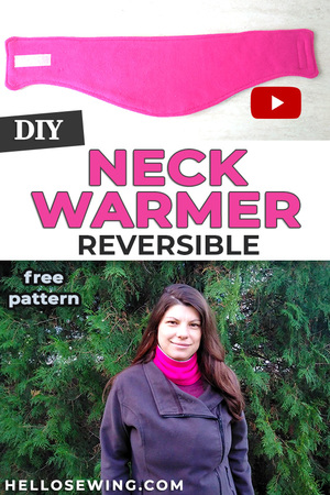 How To Make A Fleece Neck Warmer | Pattern And Video ⋆ Hello Sewing