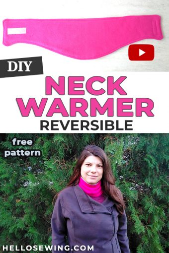 How To Make A Fleece Neck Warmer | Pattern And Video ⋆ Hello Sewing