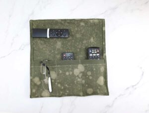 DIY Fabric Remote Control Holder - How To Sew An Armchair Caddy With 4 ...