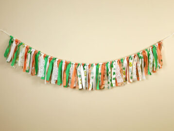 DIY Fabric Garland - Easy No-Sew DIY ⋆ Hello Sewing