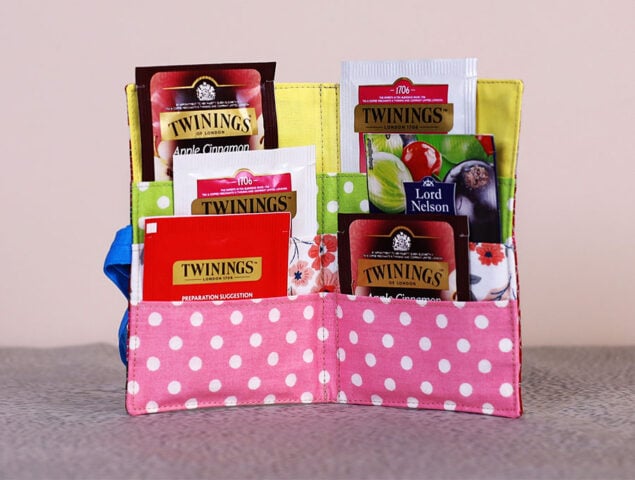 DIY Tea Wallet // Tea Bag Holder Sewing Pattern ⋆ Hello Sewing
