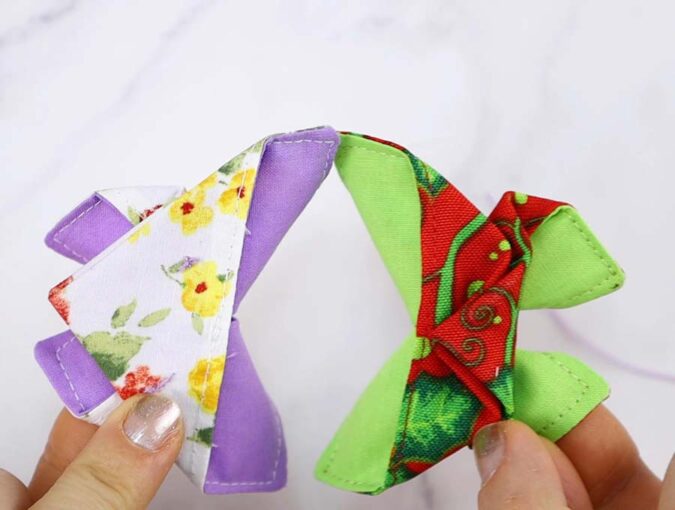 How To Make Fabric Butterflies In Minutes / Origami Fabric Tutorial ⋆ ...