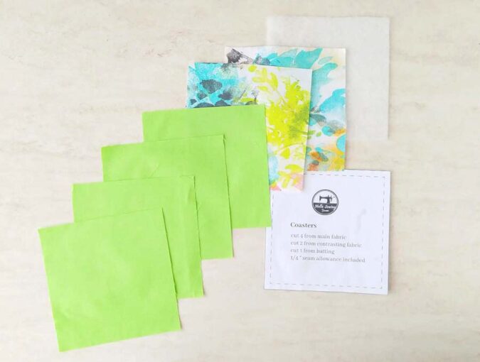 DIY Fabric Coasters With FREE Sewing Pattern And VIDEO ⋆ Hello Sewing