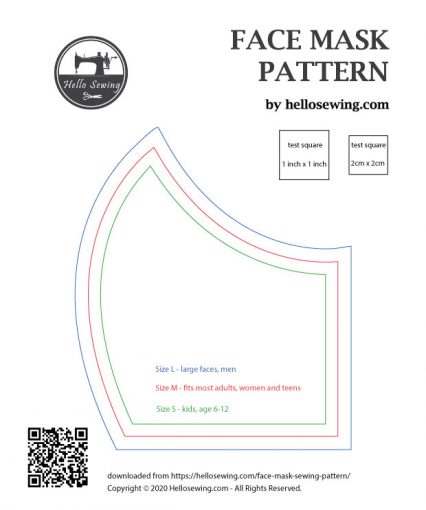 Face Mask Pattern (FREE) - How To Make Diy Mouth Mask