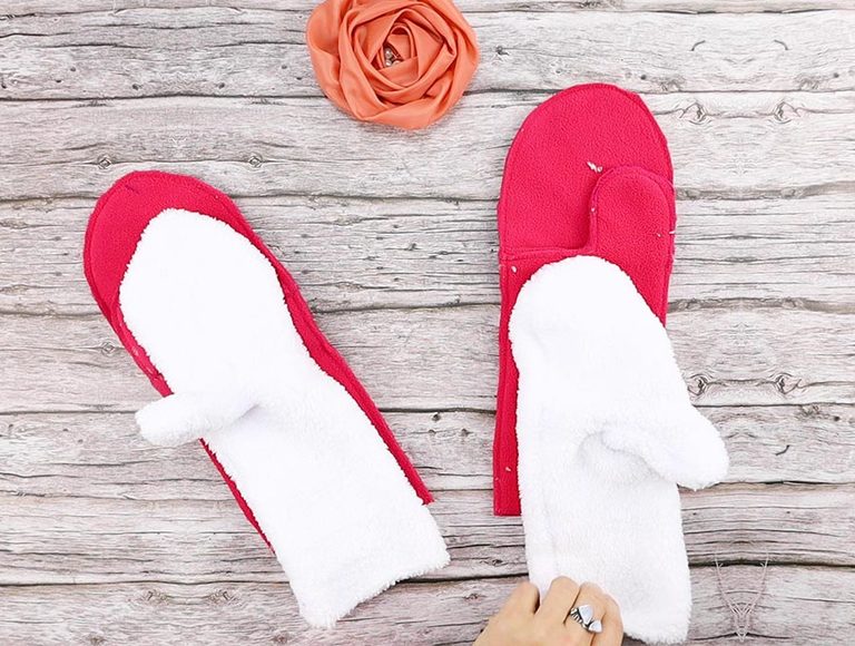 How To Make Fleece Mittens With Faux Fur Lining - Free Mitten Pattern ⋆ ...