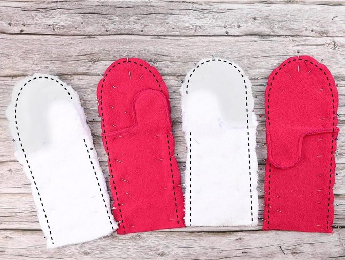 How To Make Fleece Mittens With Faux Fur Lining - Free Mitten Pattern ⋆ ...