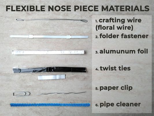 Flexible Nose Wire Piece Materials For A DIY Face Mask