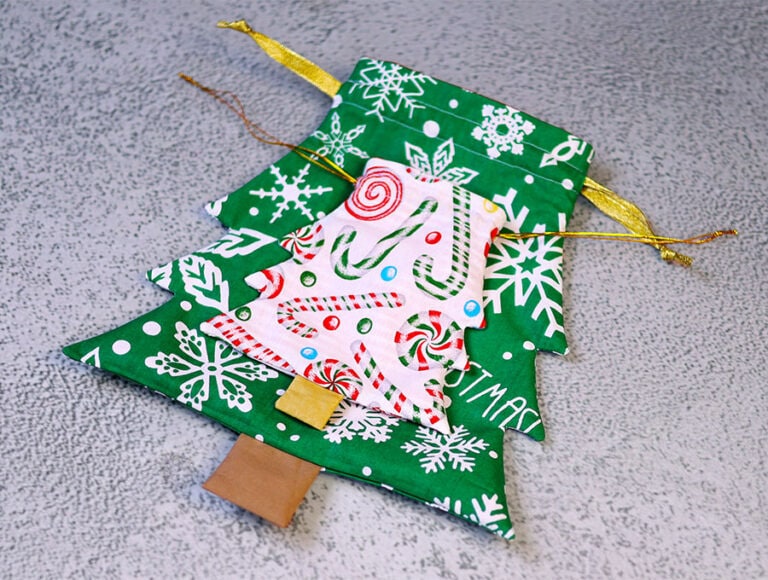 Christmas Tree Drawstring Bag - Free Sewing Pattern In 5 Sizes ⋆ Hello ...