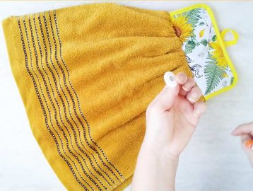 How To Make Hanging Kitchen Towels (2 Ways - Gathered Or Folded) ⋆ ...