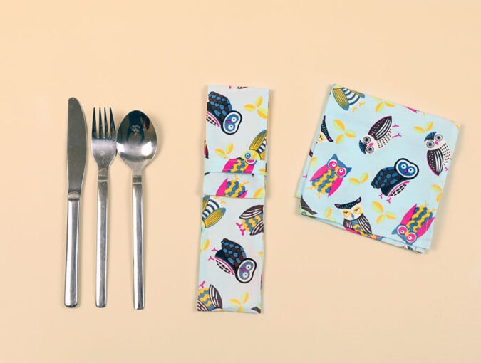 DIY Cutlery Pouch With A Napkin - Foolproof Tutorial ⋆ Hello Sewing