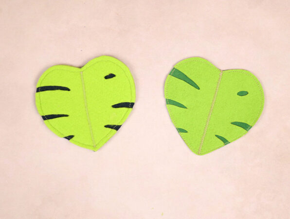 DIY Monstera Leaf Coaster - DIY Felt Leaf Coaster In 2 Minutes ⋆ Hello ...