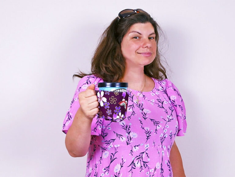 DIY Ice Cream Cozy With Handle // Sewing Pattern And Video ⋆ Hello Sewing