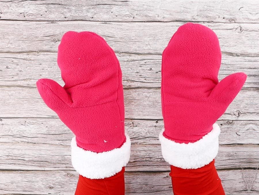 How To Make Fleece Mittens With Faux Fur Lining Free Mitten Pattern 