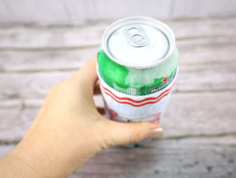 How To Make A Koozie With Free Pattern Template (VIDEO) // DIY Can Cozy ...