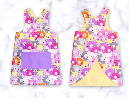 DIY Kids Crossback Apron // How To Sew A Japanese Pinafore Apron ...