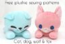 30+ Free Stuffed Cat Sewing Patterns - Adorable Plushies ⋆ Hello Sewing
