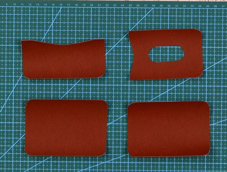 DIY 3-slot Leather Card Holder With Free Pattern ⋆ Hello Sewing