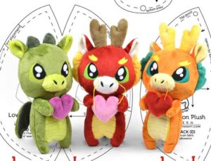 12+ Dragon Plush Patterns [FREE] ⋆ Hello Sewing