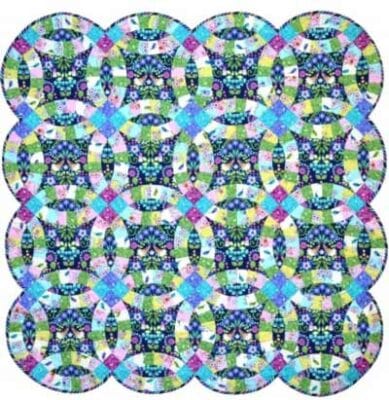 Free Double Wedding Ring Quilt Patterns ⋆ Hello Sewing