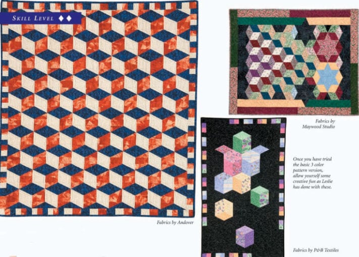 Tumbling Blocks Quilts Patterns [Traditional Methods And Modern Twists] ⋆ Hello Sewing