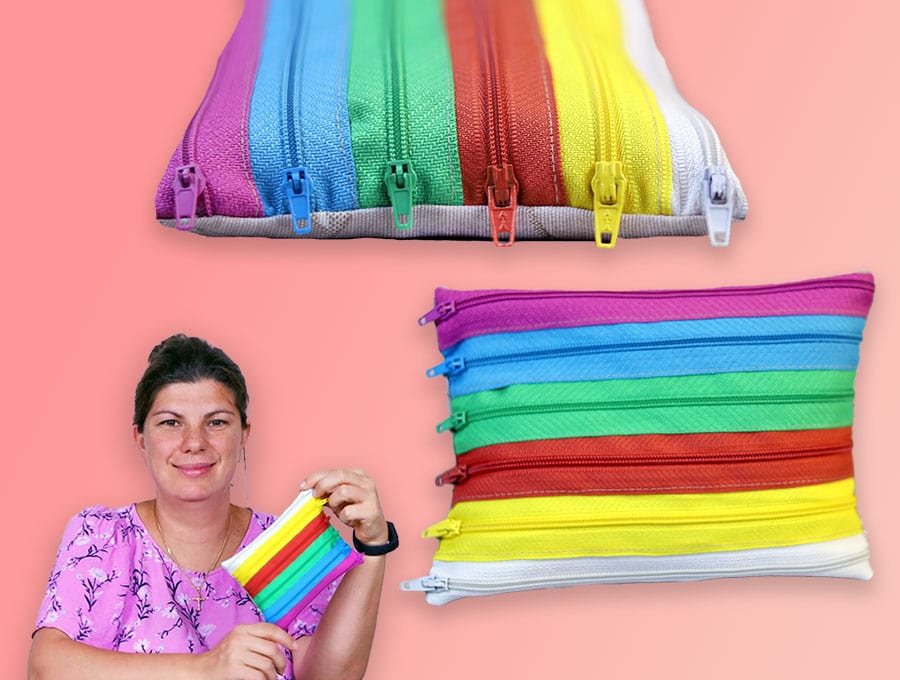 Multi-Zipper Pouch // Multiple Zippers Pouch Sewing Tutorial ⋆ Hello Sewing