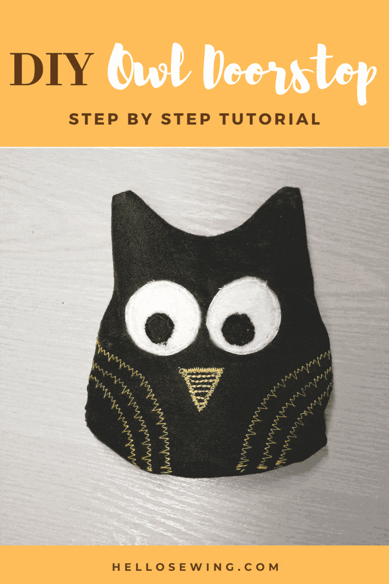 DIY Door Stopper: How To Make An Owl Doorstop Out Of Jeans ⋆ Hello Sewing