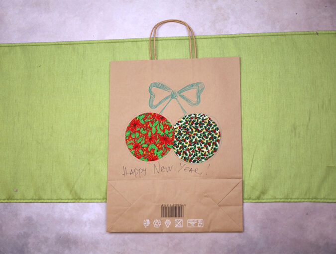 Gift Bags Out Of Old Paper Bags And Fabric Scraps ⋆ Hello Sewing
