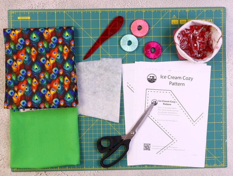 DIY Pint Ice Cream Cozy With Sewing Pattern ⋆ Hello Sewing