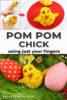 How To Make Pom Pom Chicks Using Your Fingers ⋆ Hello Sewing