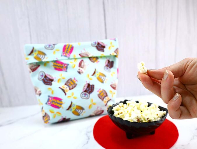 DIY Reusable Microwave Popcorn Bag (VIDEO) ⋆ Hello Sewing