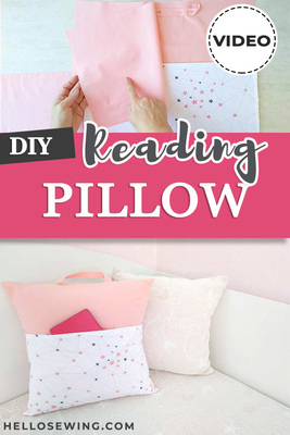 DIY Reading Pillow Pattern + How To Make A Book Pillow VIDEO ⋆ Hello Sewing