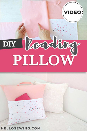 DIY Reading Pillow Pattern + How To Make A Book Pillow VIDEO ⋆ Hello Sewing