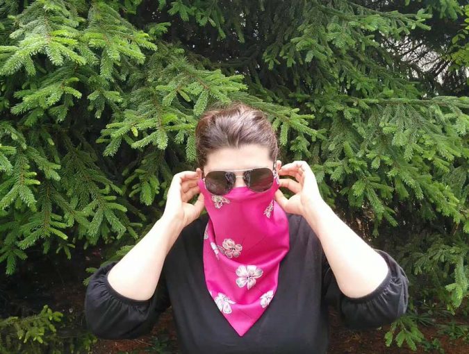 DIY Scarf Face Mask Free Sewing Pattern ⋆ Hello Sewing