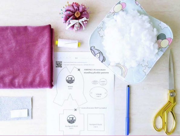 Among Us Crewmate Plush Pattern + VIDEO Tutorial ⋆ Hello Sewing