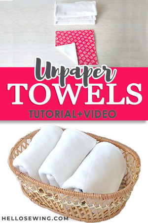 Unpaper Towels DIY: How To Make Reusable Paper Towels For Your Kitchen ⋆ Hello Sewing