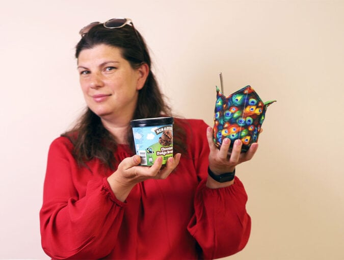 DIY Pint Ice Cream Cozy With Sewing Pattern ⋆ Hello Sewing