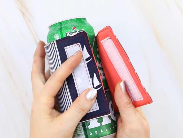 How To Make A Koozie With Free Pattern Template (VIDEO) ⋆ Hello Sewing